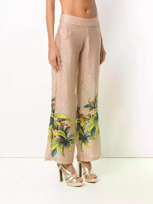 AMIR SLAMA Printed Silk Trousers