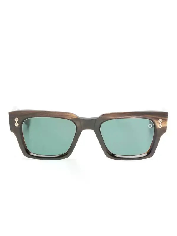 AKONI Square Frame Sunglasses - Brown