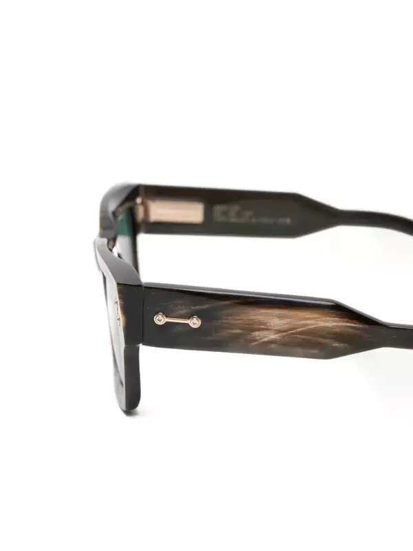 AKONI Square Frame Sunglasses - Brown