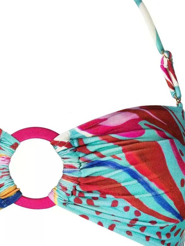 PatBO Floral Print Bandeau Bikini Top