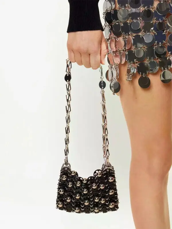 Rabanne Nano 1969 Beaded Shoulder Bag