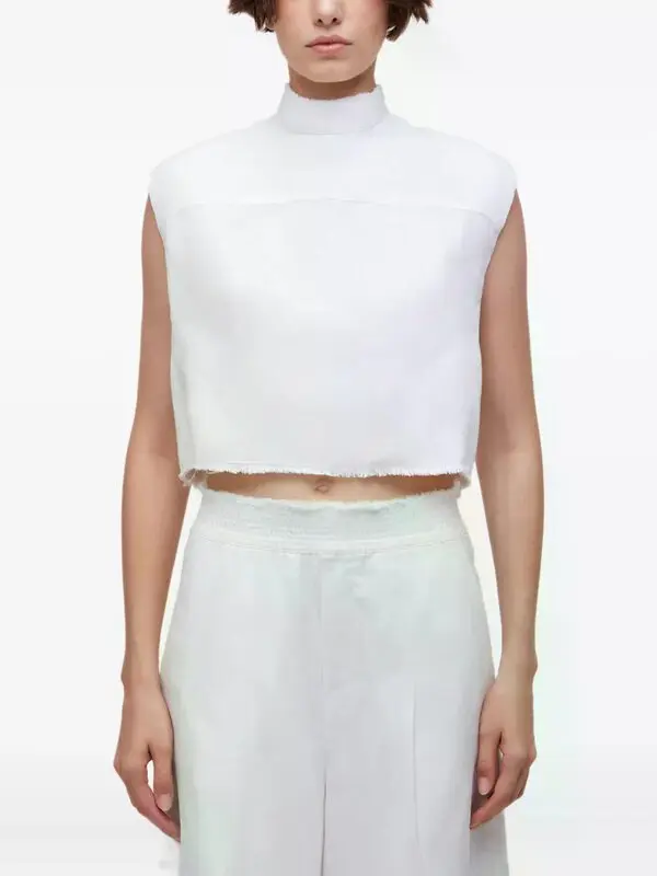 OSKLEN Embellished Sleeveless Linen Shirt
