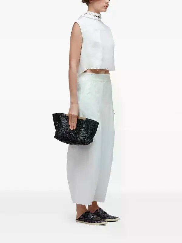 OSKLEN Embellished Sleeveless Linen Shirt