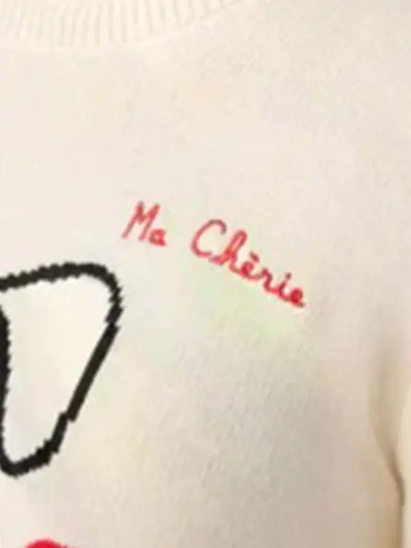 MC2 SAINT BARTH Sweater With Heart Stitch Embroidery