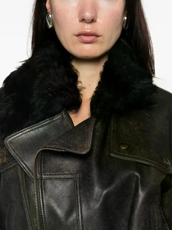 Alex Perry Fur Belted Jacket