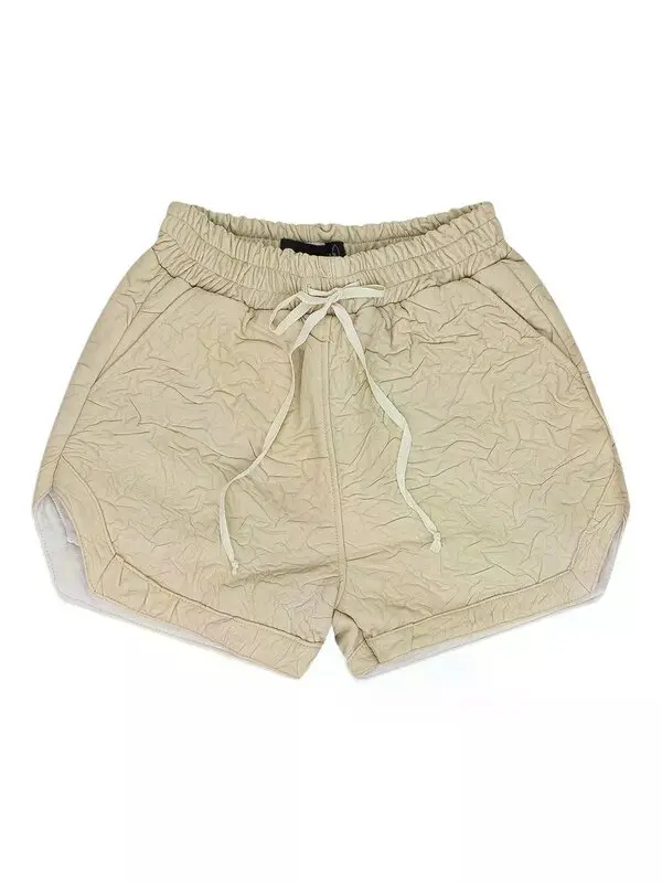 WHO DECIDES WAR Crinkled-effect Shorts