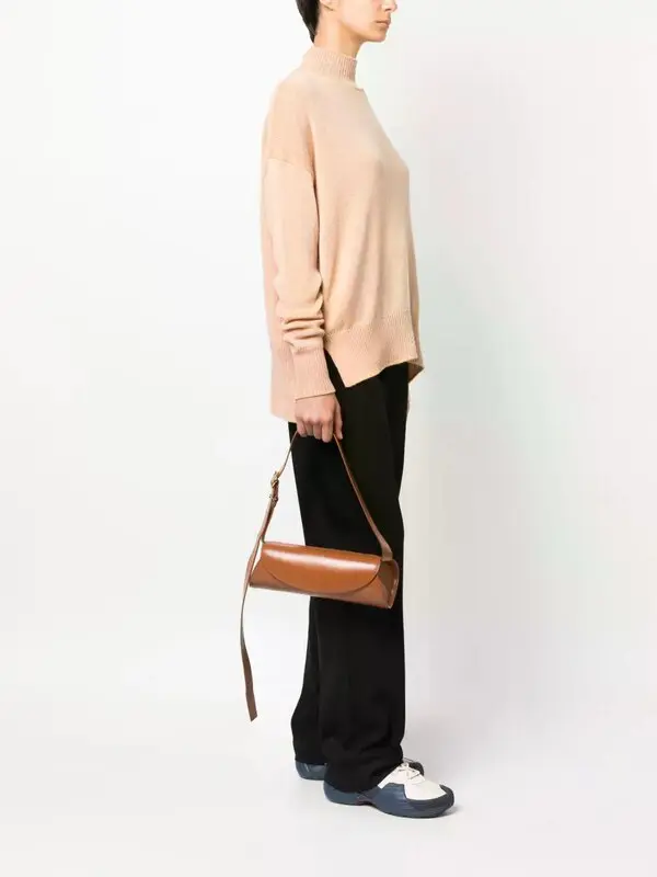 JIL SANDER Small Cannolo Shoulder Bag - Brown