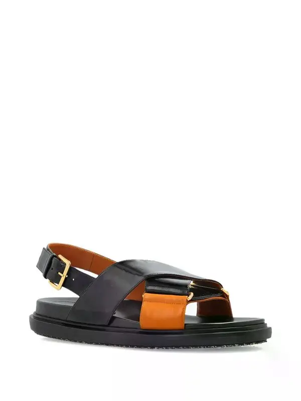 Marni Criss-cross Strap Sandals - Black