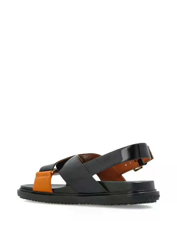 Marni Criss-cross Strap Sandals - Black