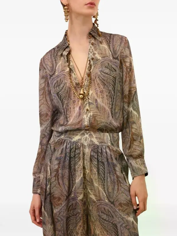 Zimmermann Satin Button-down Shirt