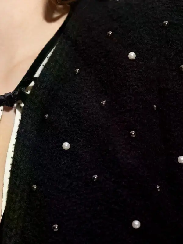 FRAME Pearl-embellished Cardigan