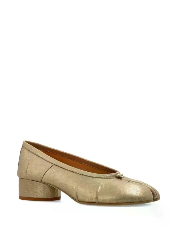 MAISON MARGIELA Tabi Block Heel Pumps - Gold
