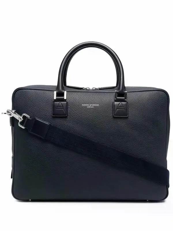 ASPINAL OF LONDON Mount Street Laptop Briefcase - Blue