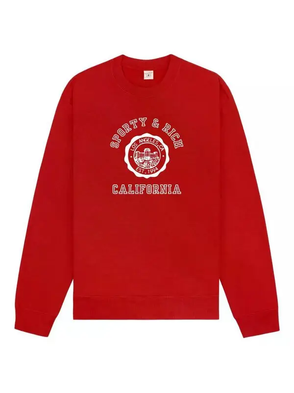SPORTY & RICH Graphic Print Crewneck Sweatshirt