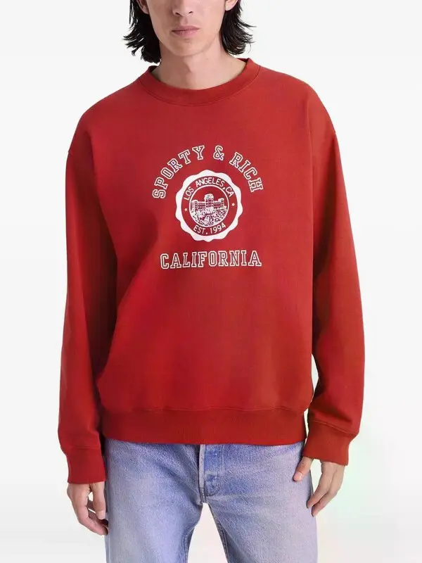 SPORTY & RICH Graphic Print Crewneck Sweatshirt
