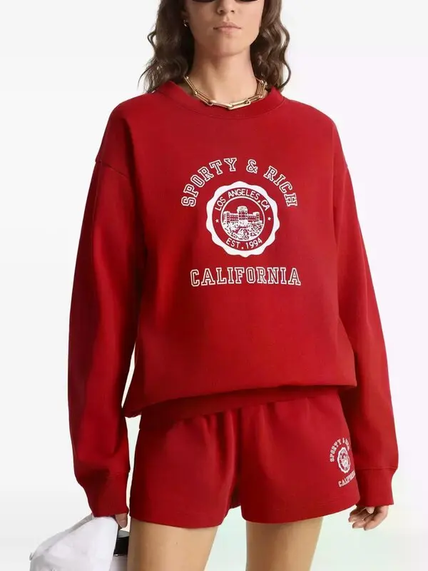 SPORTY & RICH Graphic Print Crewneck Sweatshirt
