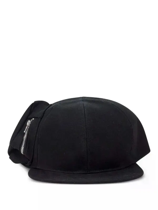 WHO DECIDES WAR Zip Detail Baseball Cap - Black