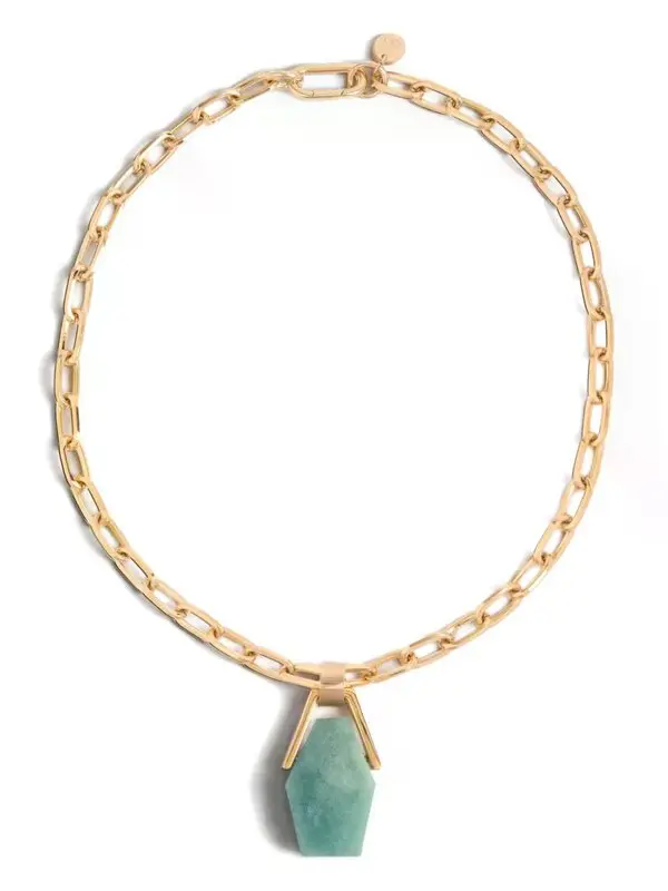 La DoubleJ Portal Chain Geometric Necklace - Gold