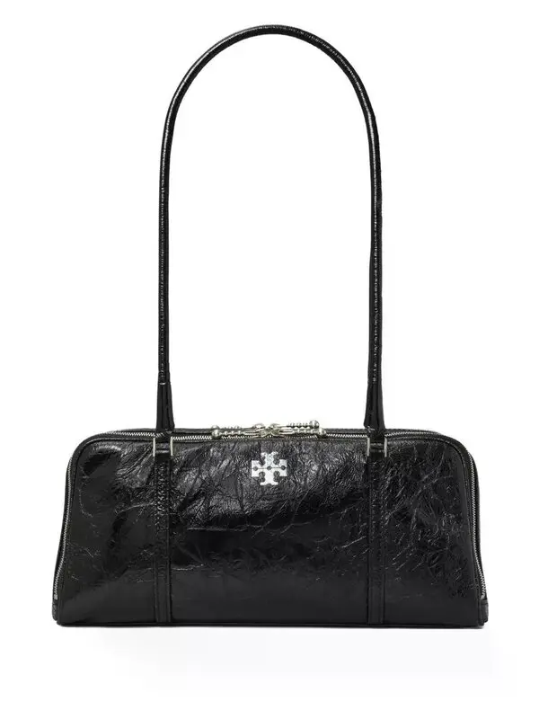 Tory Burch Small Crinkle-leather Shoulder Bag - Black