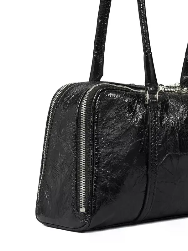 Tory Burch Small Crinkle-leather Shoulder Bag - Black
