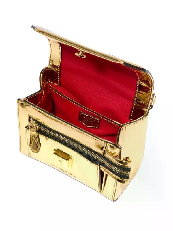 LANCEL Ninon Metallic Crossbody Bag - Gold
