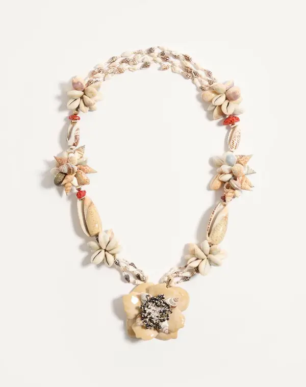 Valentino Garavani Jardin Aquatique Statement Necklace - Gold/ivory