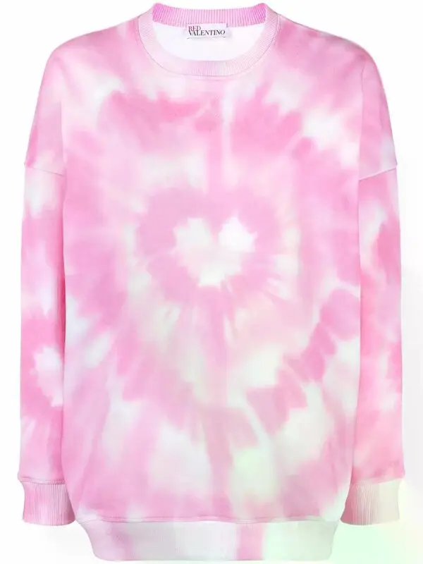 Red Valentino Heart-motif Cotton Sweatshirt - Pink