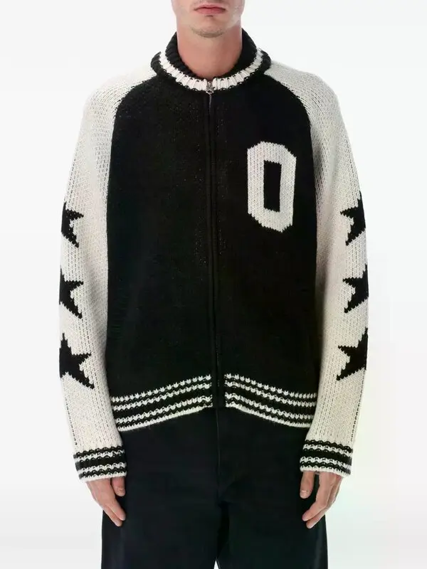 Obey Cowichan Cardigan With Shawl Collar And Striped Ribbing