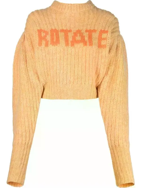 ROTATE BY BIRGER CHRISTENSEN Logo-print Chunky-knit Jumper