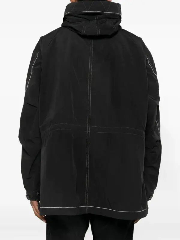 AND WANDER Reflective-stitching Coat - Black