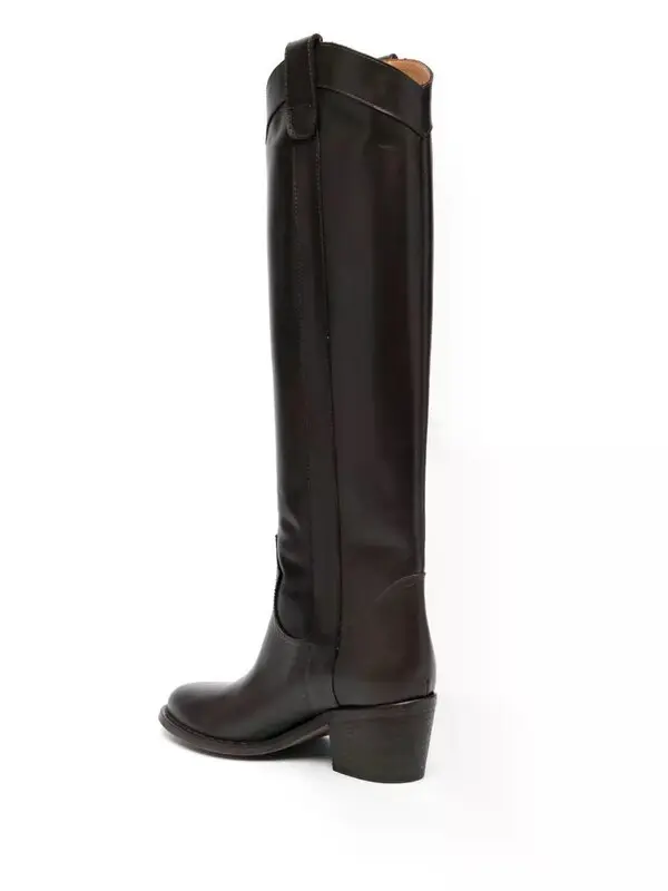 VIA ROMA 15 Leather Knee-high Cowboy Boots