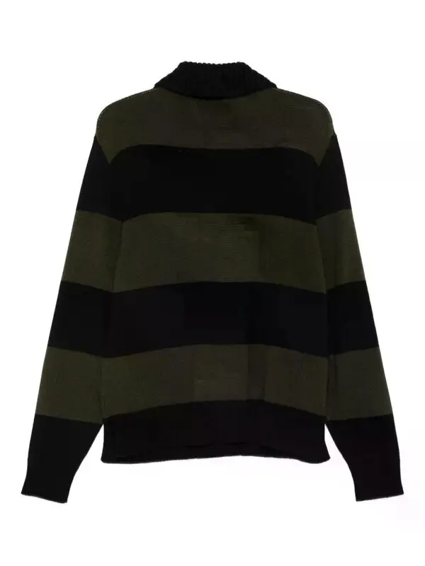 Simone Rocha Striped Embellished-collar Polo Shirt