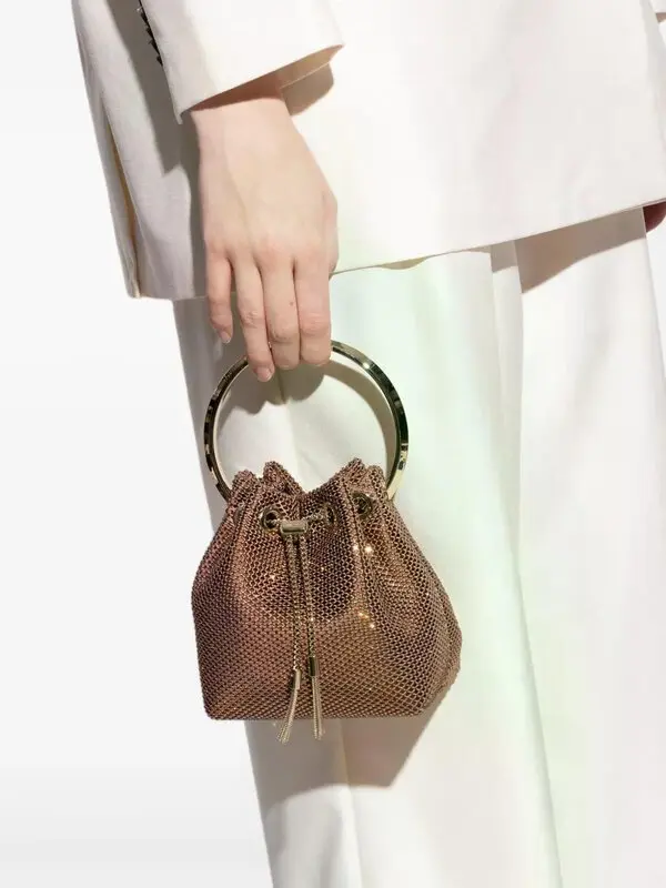JIMMY CHOO Bon Bon Shimmering-mesh Handbag