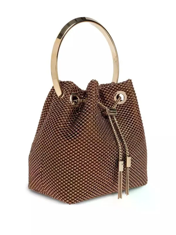JIMMY CHOO Bon Bon Shimmering-mesh Handbag