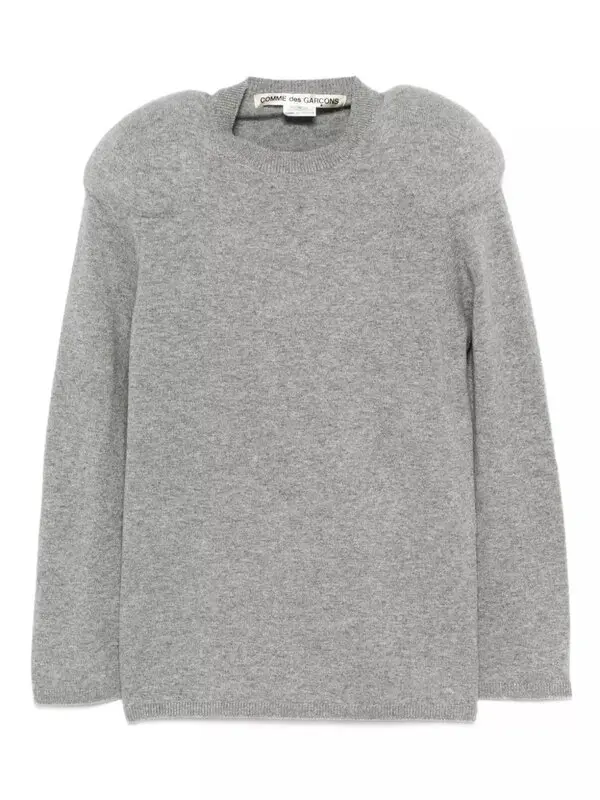 Comme Des Garçons Padded-shoulder Sweater - Grey
