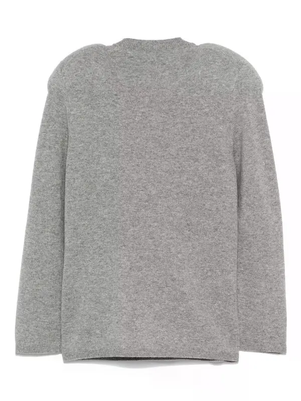 Comme Des Garçons Padded-shoulder Sweater - Grey