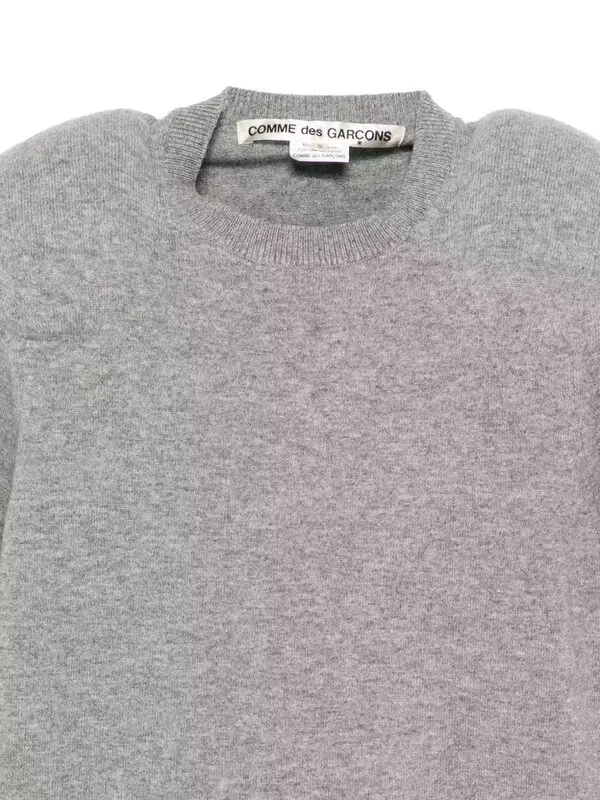 Comme Des Garçons Padded-shoulder Sweater - Grey