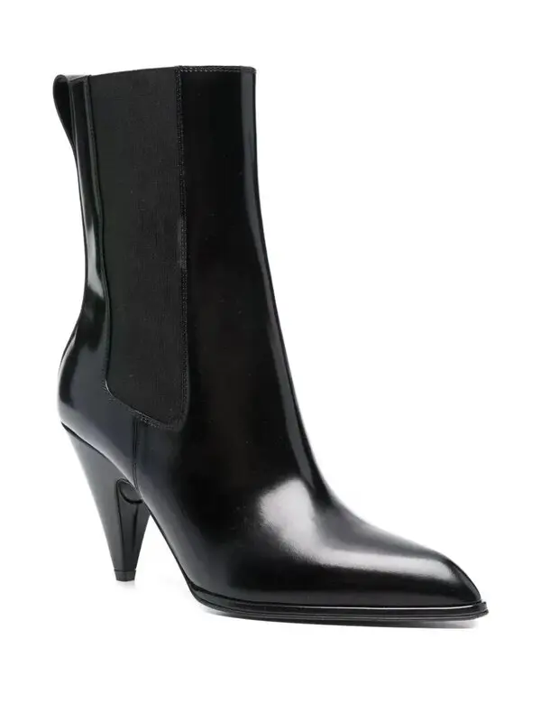 SERGIO ROSSI 85mm Beak Pointed Cone-heel Boots