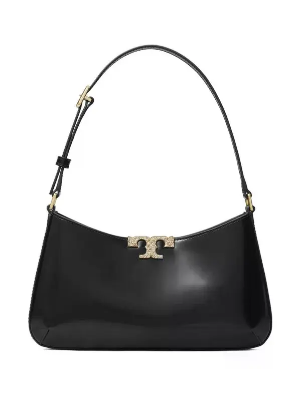 Tory Burch Eleanor Slim Shoulder Bag With Sculptural Hardware - Black