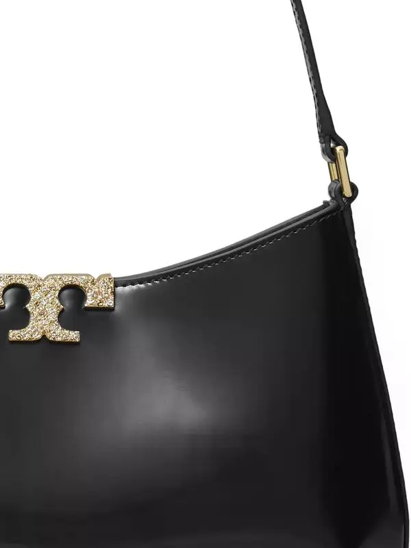 Tory Burch Eleanor Slim Shoulder Bag With Sculptural Hardware - Black