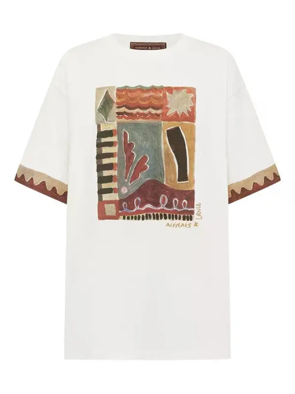 ALEMAIS Graphic Print T-shirt - White