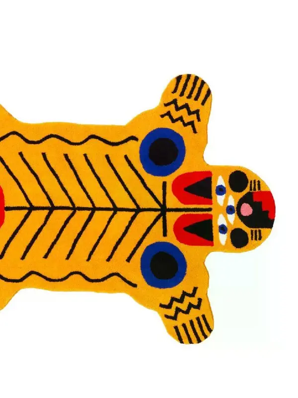 QEEBOO Geometric-print Tiger Carpet