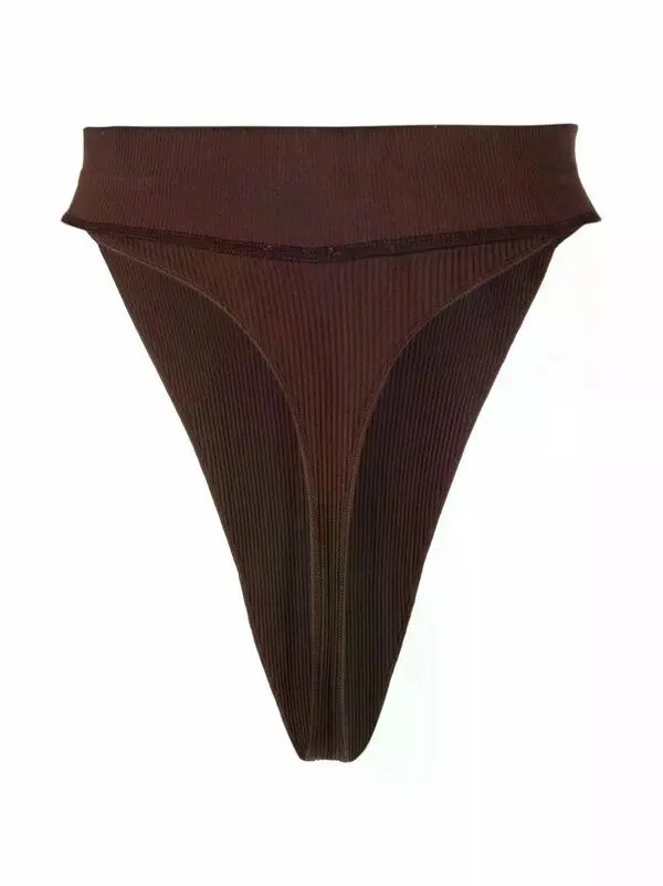 ANDREĀDAMO Fine-ribbed High-waisted Thong