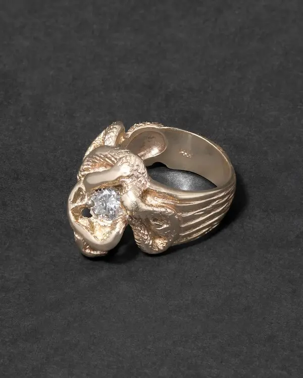 Alexis Bittar Vintage 1970s Cobra Diamond Ring