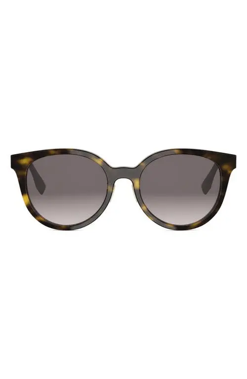 Fendi Forever 55mm Gradient Phantos Sunglasses - Dark Havana/gradient Smoke