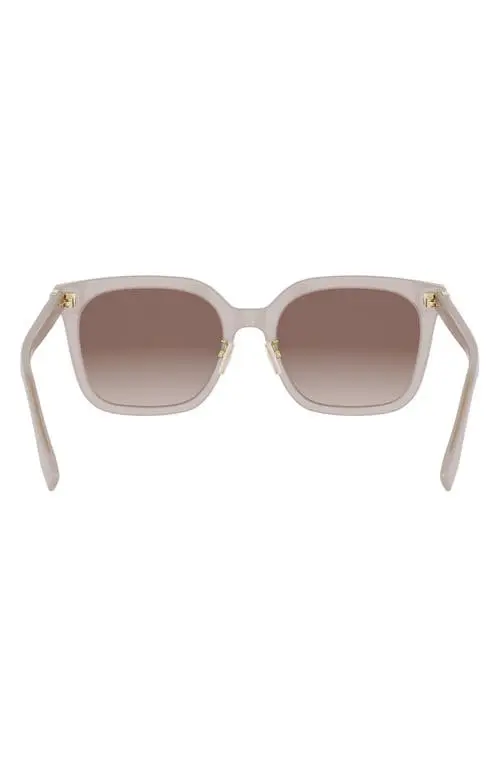 Fendi Forever 56mm Gradient Square Sunglasses - Shiny Light Brown/brown