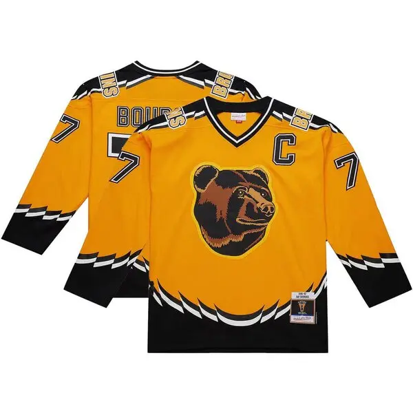 Mitchell & Ness Ray Bourque Boston Bruins Big & Tall 1996-97 Blue Line 2.0 Jersey - Gold