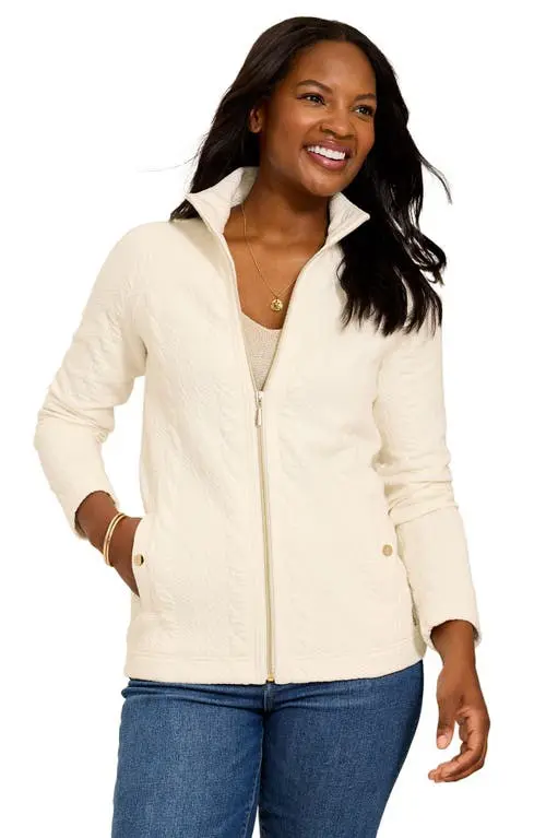 Tommy Bahama Aruba Cable Stitch Full Zip Sweatshirt