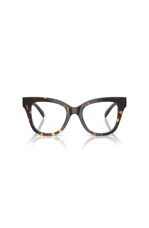 Tory Burch 50mm Cat Eye Optical Glasses - Tortoise