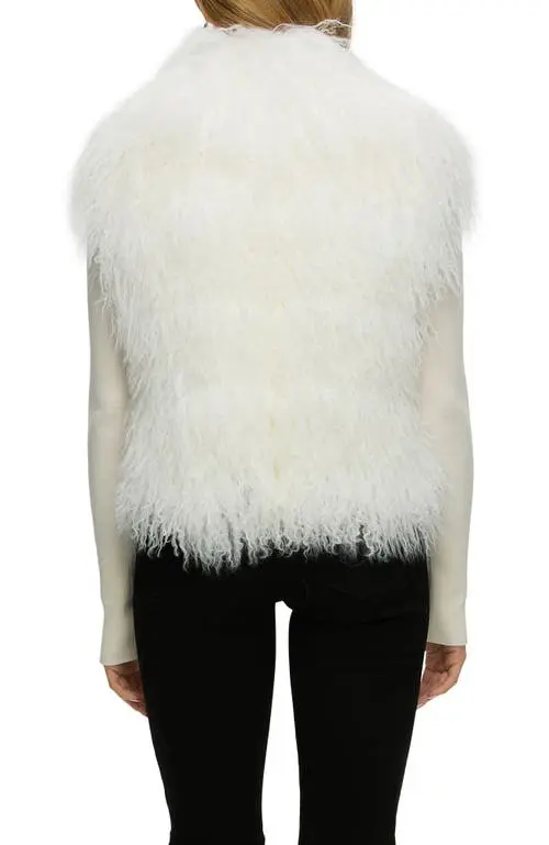 Gorski Genuine Shearling Vest - White